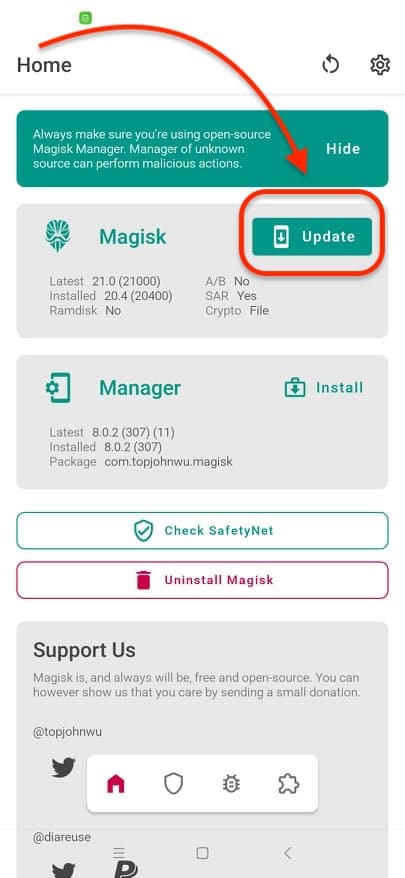 [Download] Install Magisk v22.0 Package – with new Magisk app